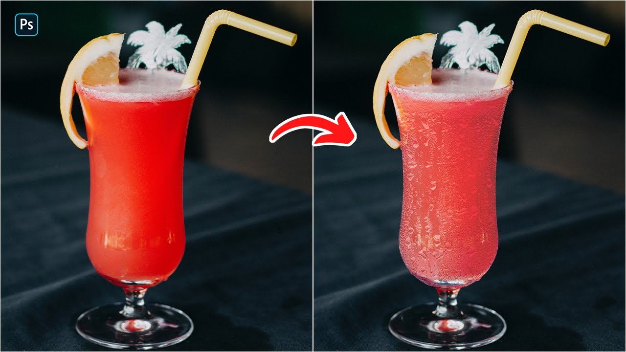 Wet Glass and Moisture Effect in Photoshop 2022 - YouTube