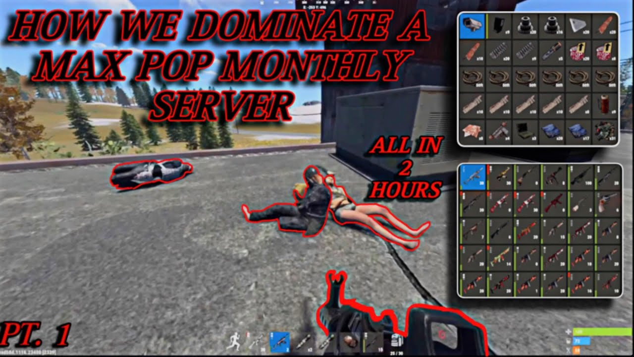 How We Dominate a MAX Pop Monthly Server - Rust Console - YouTube