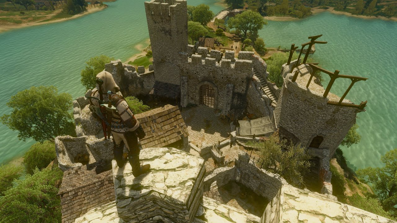 Witcher 3: Climbing into Toussaint prison - YouTube