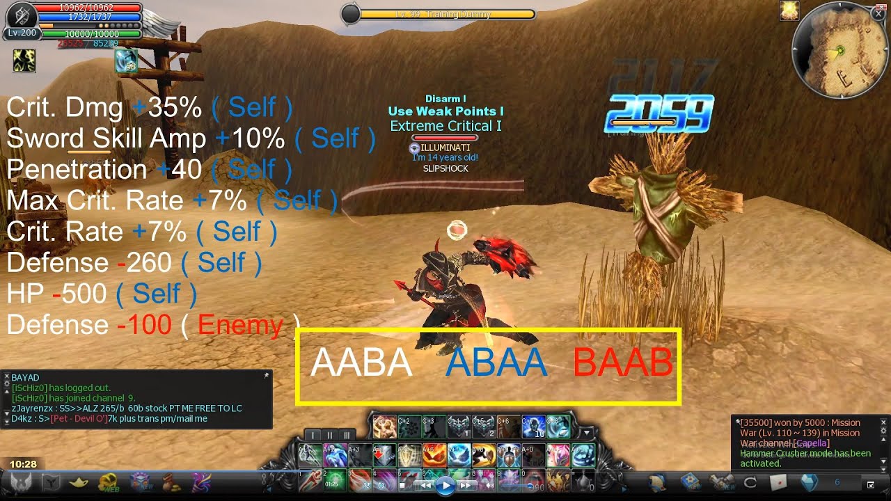 CABAL ONLINE (PH) Battle Mode3 Synergy Combo Combinations (BM3 FS ...