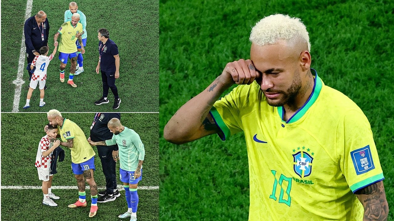 WATCH..Tottenham star son runs over to console crying Neymar after ...