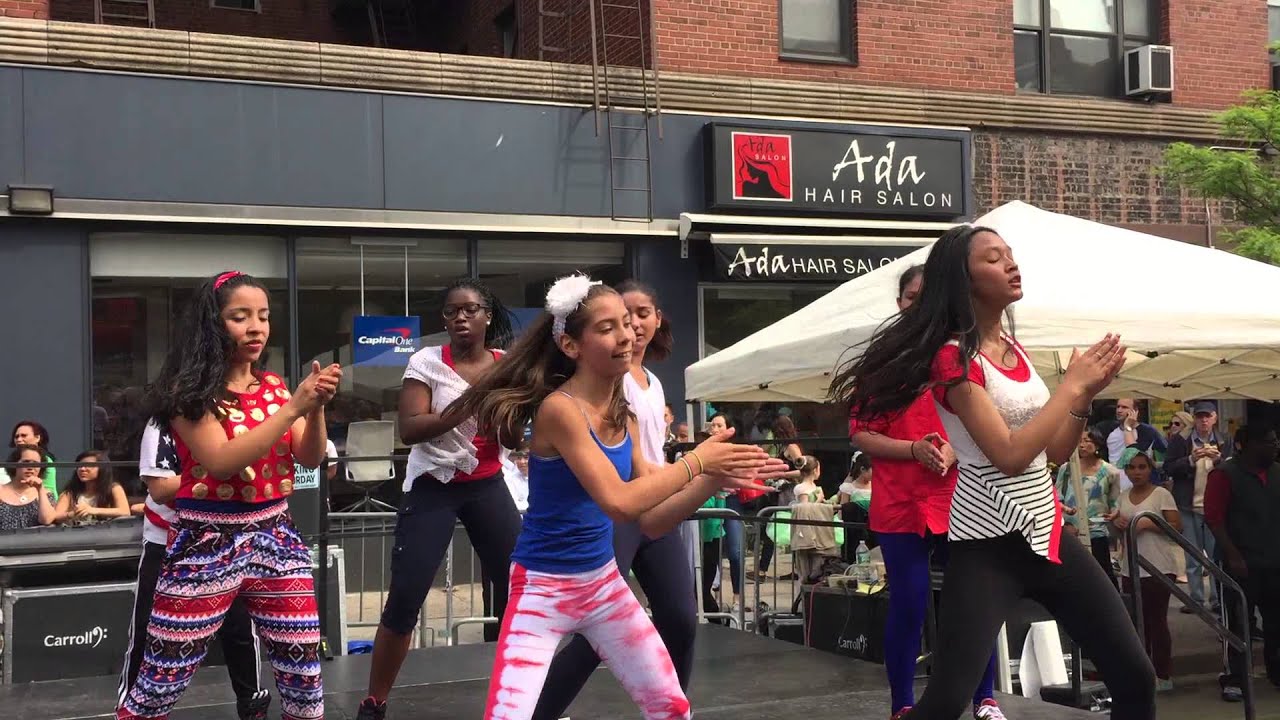 PS/IS 192 zumba group performs at the 9th Ave International Food ...