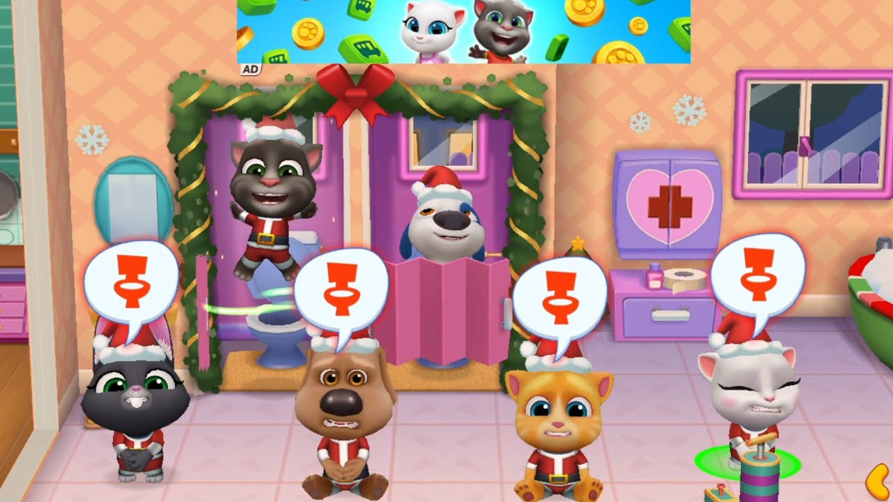 My talking tom and friends ! My talking angela vs tom team ! unlocked ...