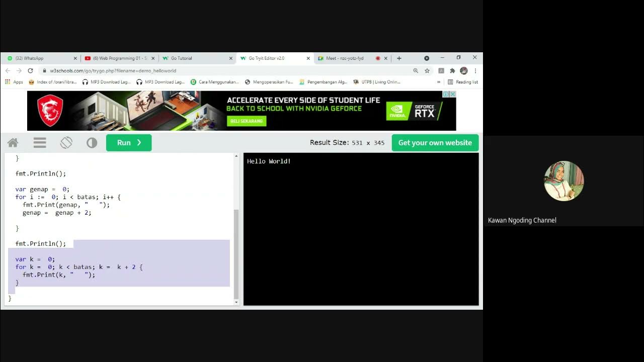Latihan Pemrograman GoLang Pertama Membuat Deret Bilangan Genap Atau ...