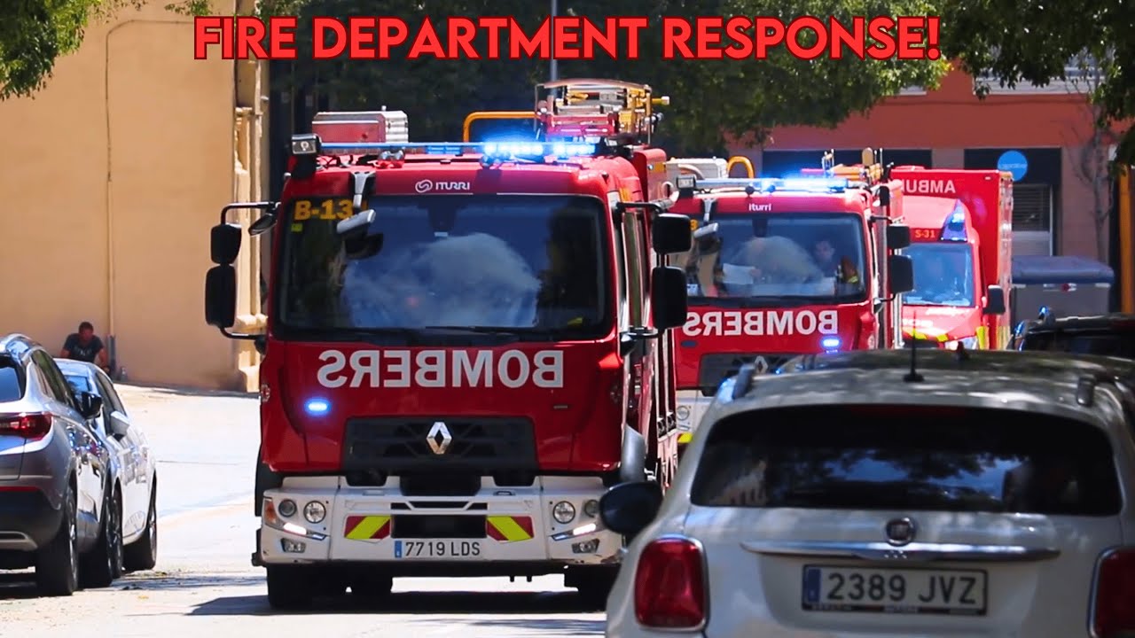 [BARCELONA FIRE DEPT!] Llevant FIRE Station Units Responding With ...