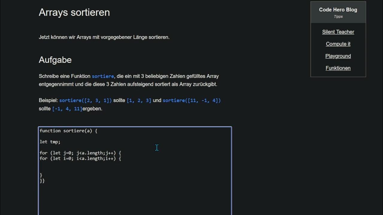 Javascript Hero Pt. 57 | Array and Sort function - YouTube