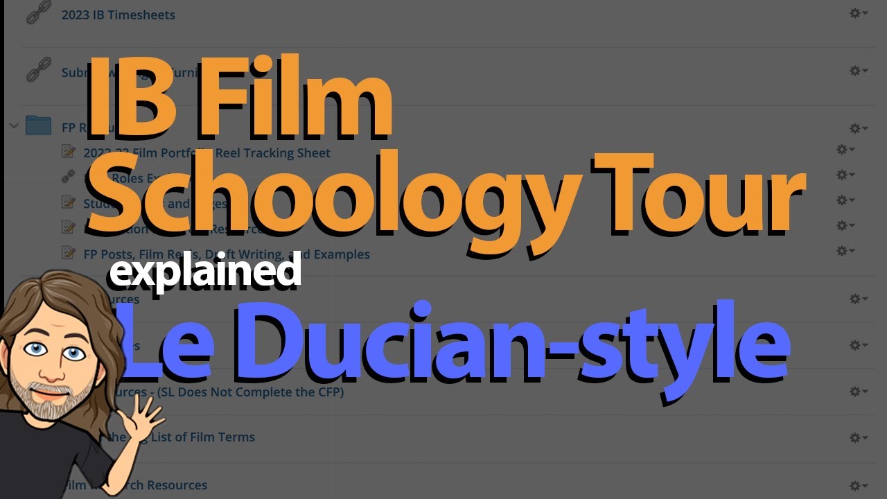IB Film Cinematography Schoology Folder Tour - YouTube