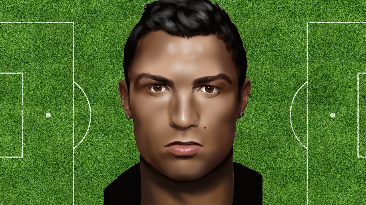 How to draw Cristiano Ronaldo on IPAD (step by step) - YouTube