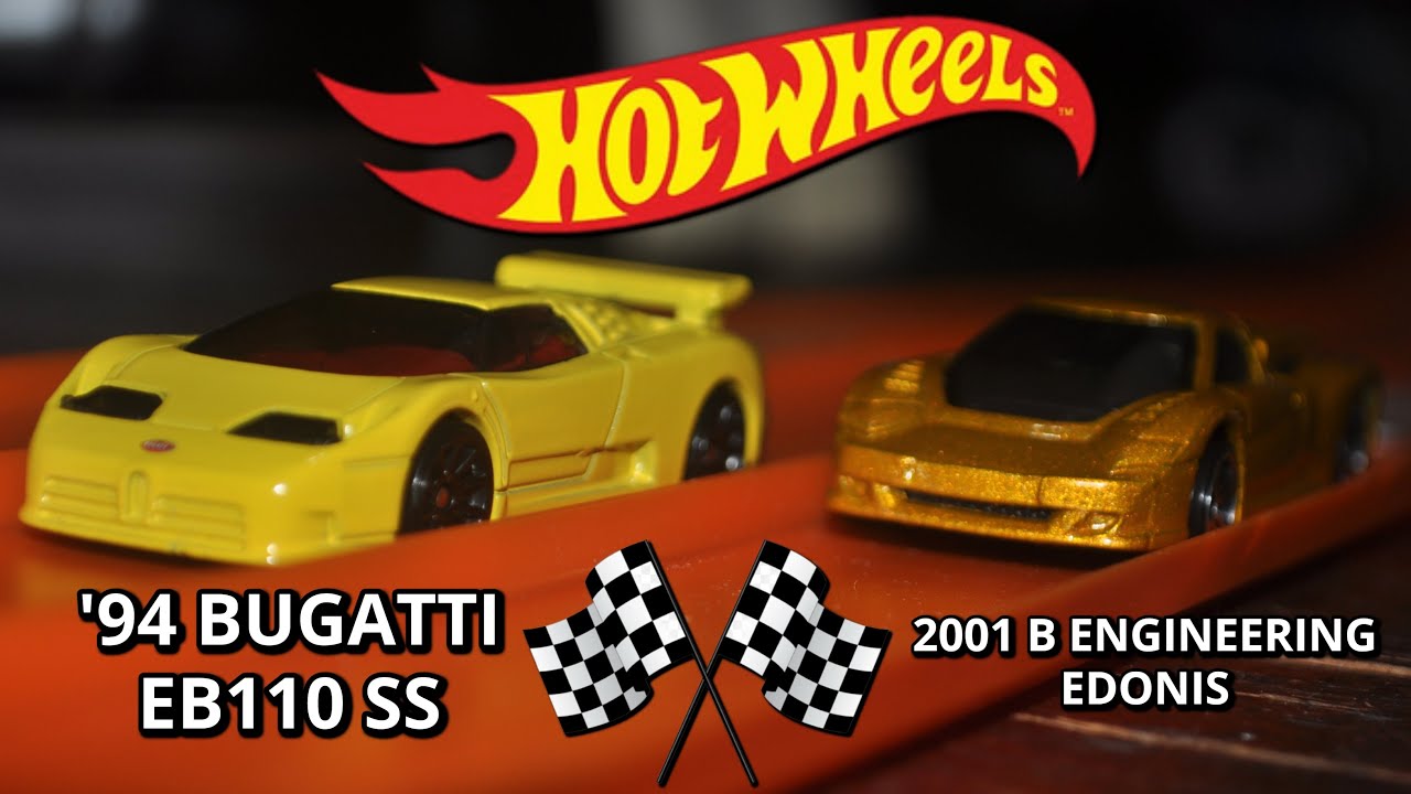 Hot Wheels | '94 Bugatti EB110 SS VS 2001 B Engineering Edonis | Drag ...
