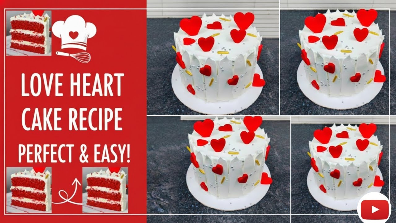 💝Most Romantic Heart Shape Cake Design 😍|💝Anniversary Special Heart ...