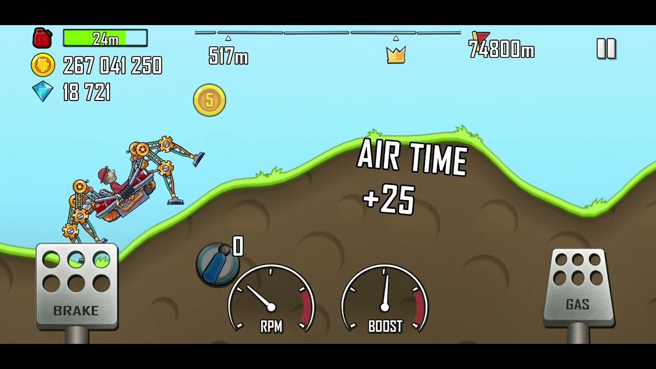 Hill Climb Racing 1.57.0 (60 fps): Carantula + Countryside 799m (full ...