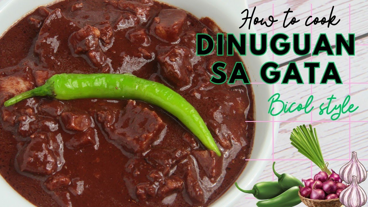 PORK DINUGUAN WITH GATA ( PORK BLOOD STEW ) BICOL STYLE - YouTube
