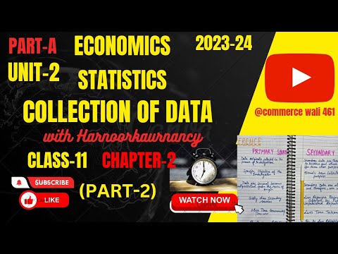 Collection of Data|chapter 2| Statistics Class-11 Economics (Part-2 ...