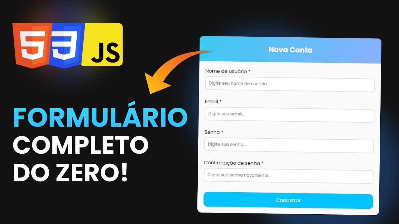 Criando FormulÁrio Completo Html Css E Js ValidaÇÕes 🚀 Youtube