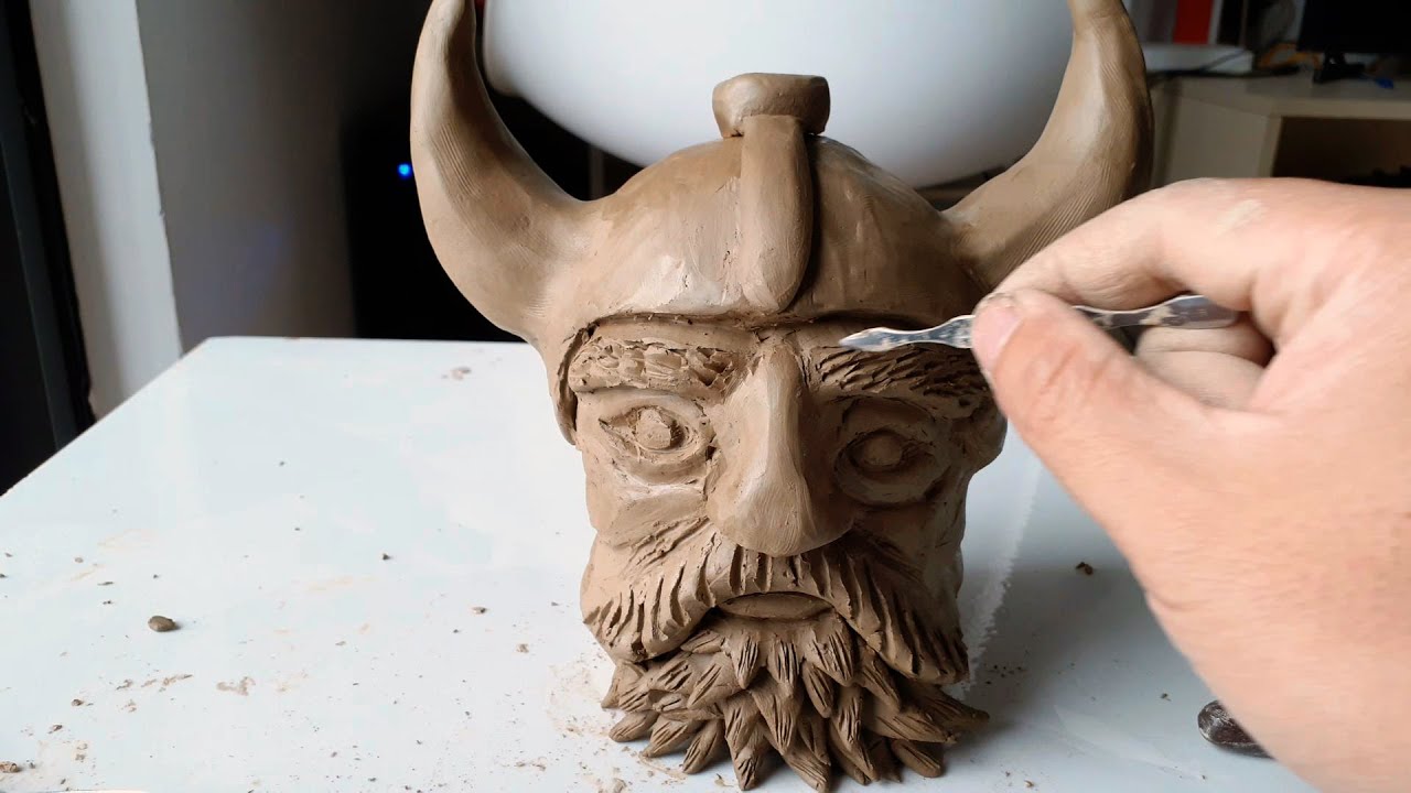 Sculpting A Viking Man, Amazing Sculpture Art With Clay - YouTube