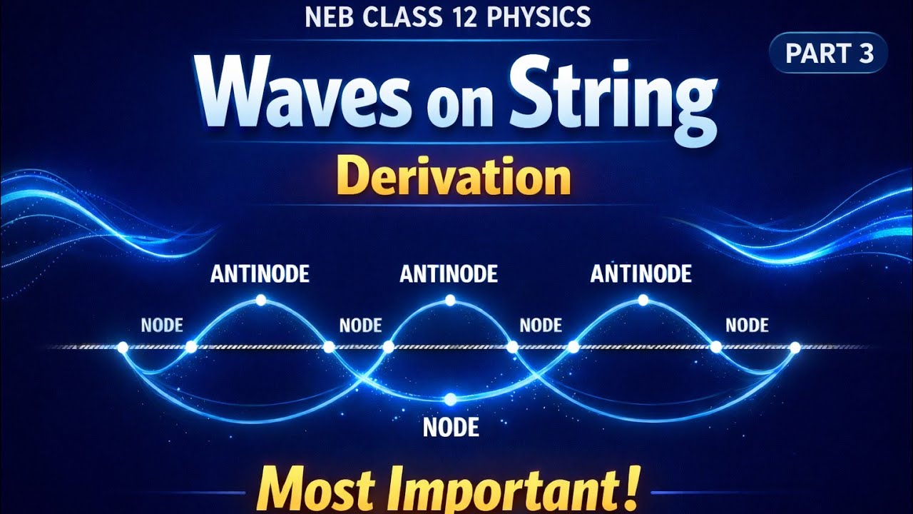 Waves in Pipe & String | Waves on Stretched String (Derivation ) | NEB ...