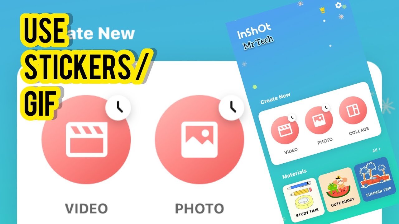 How to add / use stickers in InShot - YouTube
