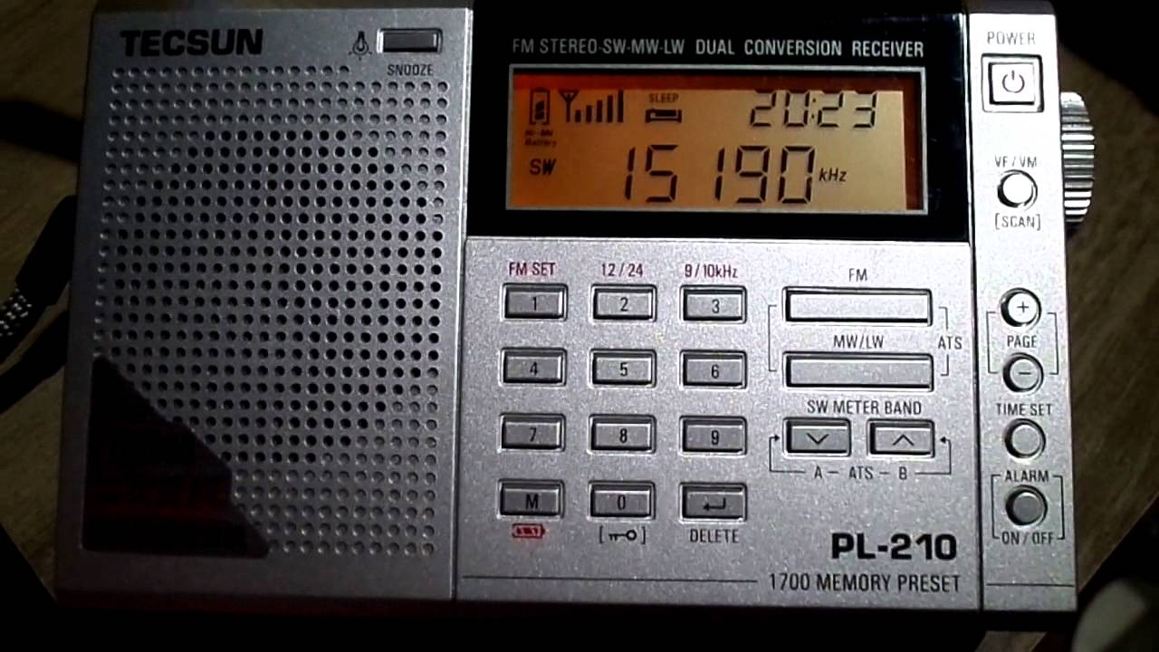 Tecsun PL-210 - Rádio Inconfidência - 15190 kHz em 19 metros (Ondas ...