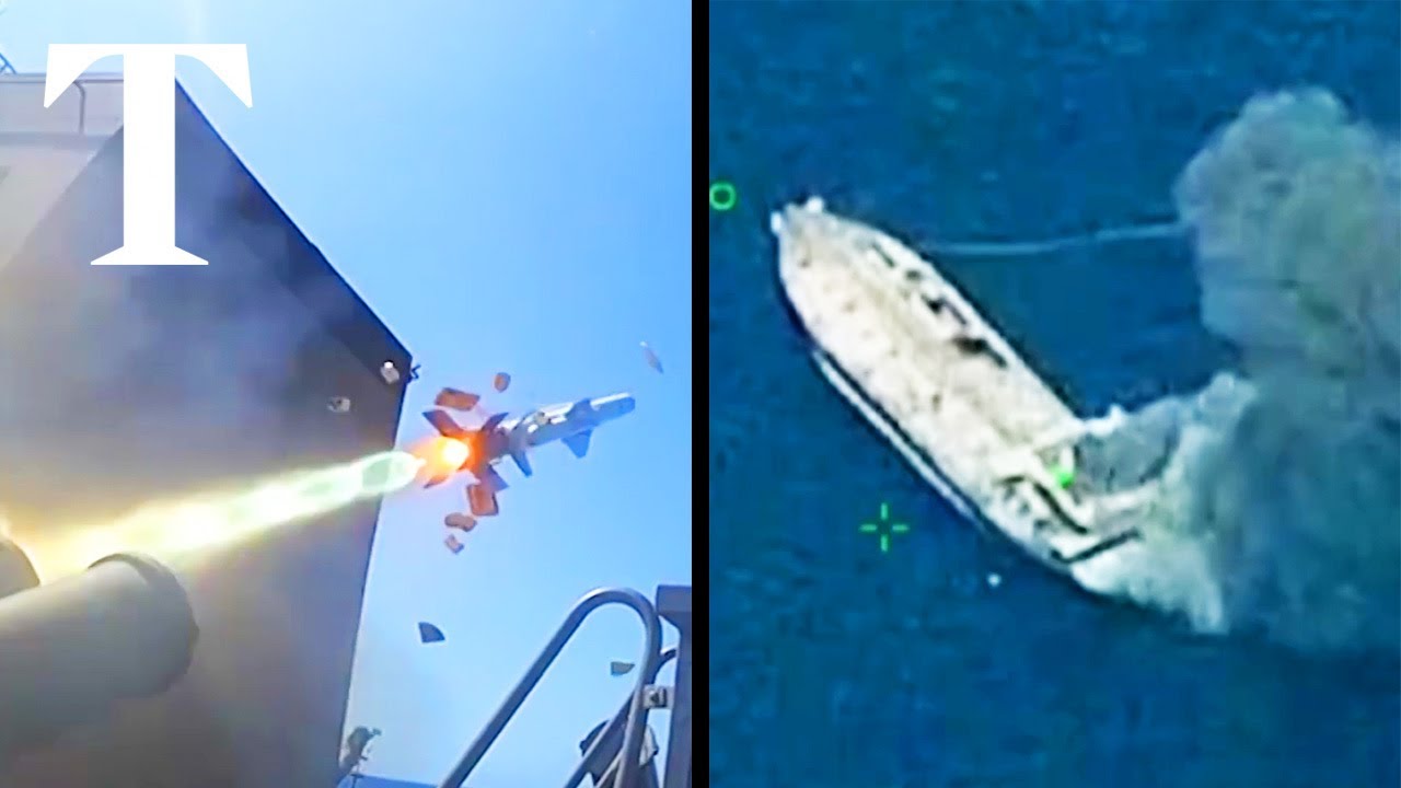 Philippine military sinks mock Chinese ship amid rising tension - YouTube