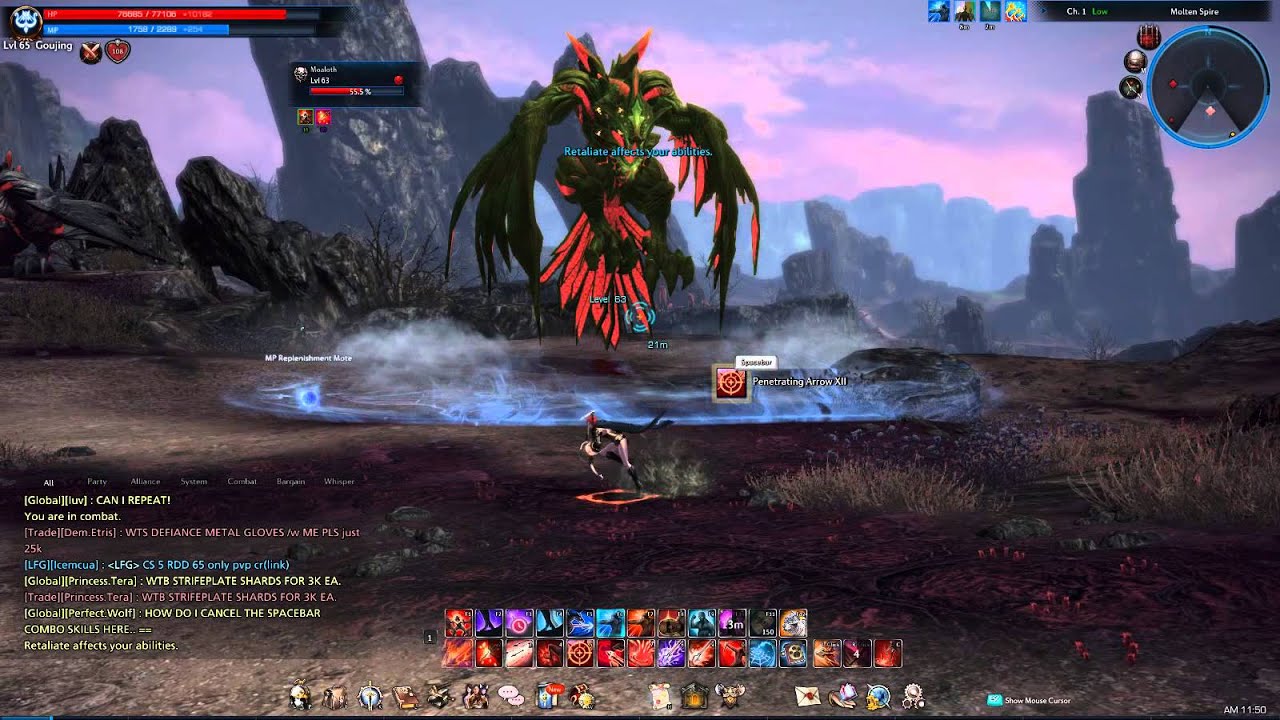 Tera Online Archer Gameplay (Kill BAM) - YouTube