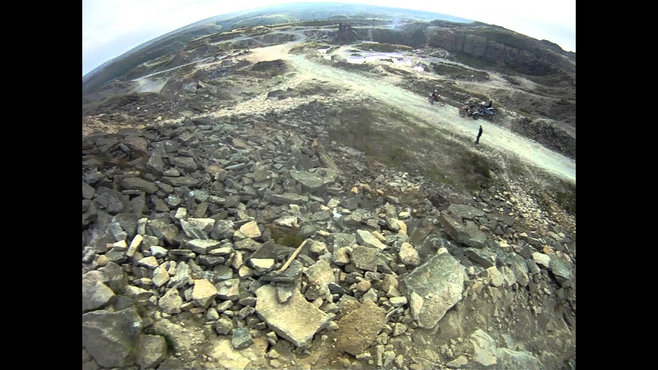 random rocky hill on ktm at back cowm quarry - YouTube