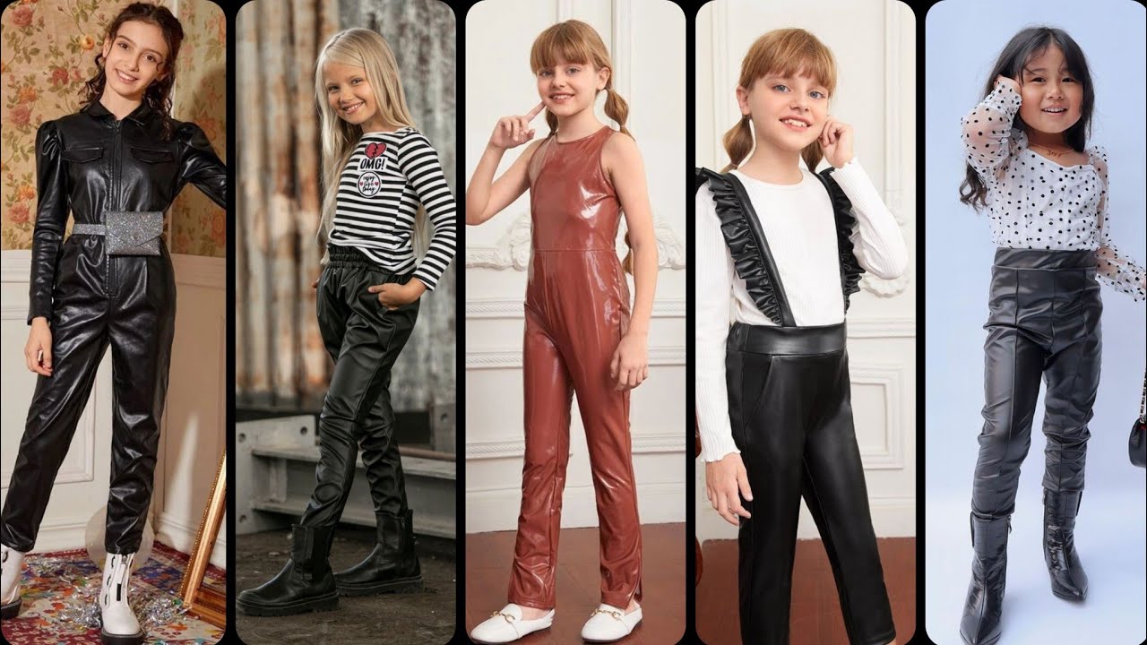 Beautiful Leather Outfits Ideas | Leather Style For Little Girls - YouTube