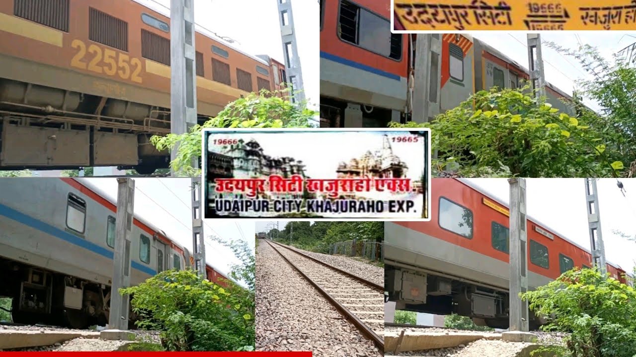 Train 19665 Udaipur City Express arriving Mauranipur and it also passed ...