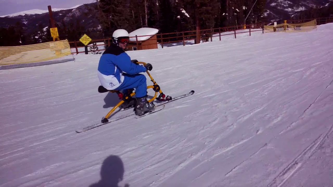 Ski Biking (Snow Biking) Keystone Colorado through Google Glass - YouTube
