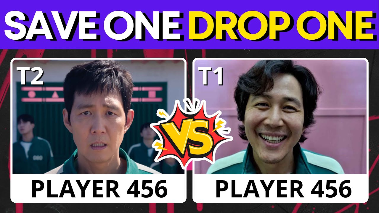 🦑 SALVA 1 PERSONAJE de SQUID GAME 🕹| Save One Drop One | QuizMix ...