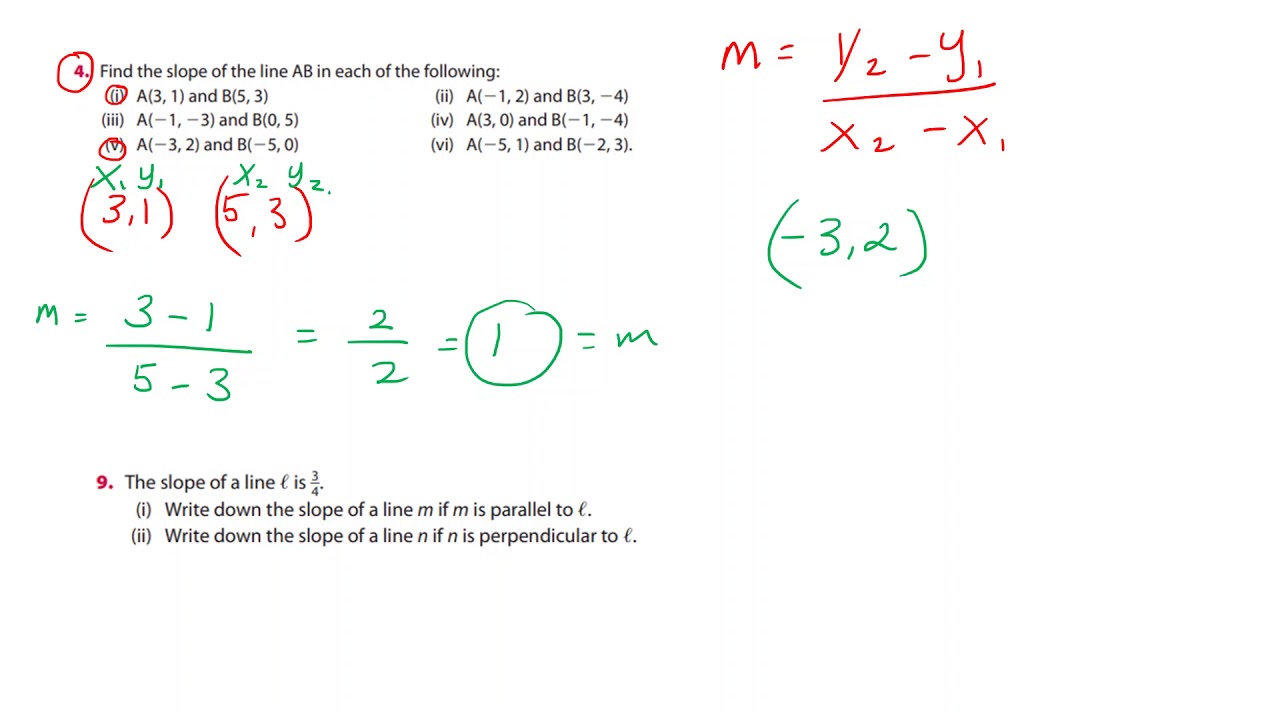 Co ordinate Geometry Slope Video 3 - YouTube