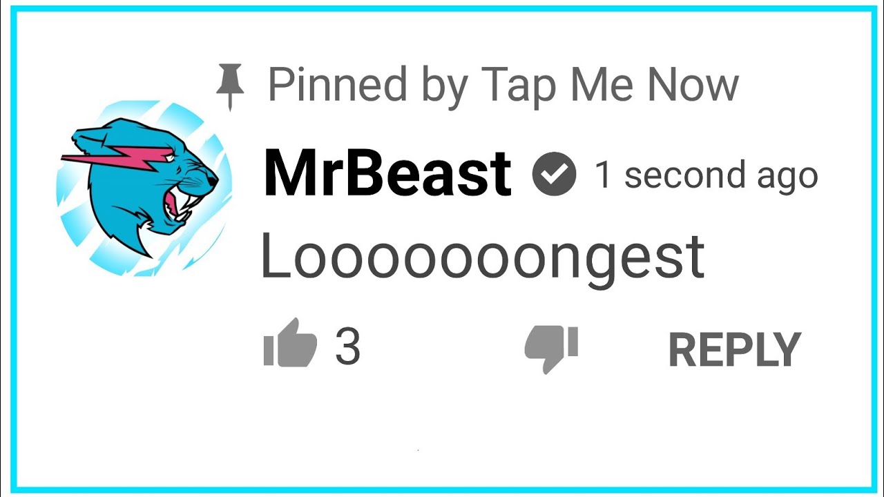 The longest comment on this video will get pinned 📌 - YouTube