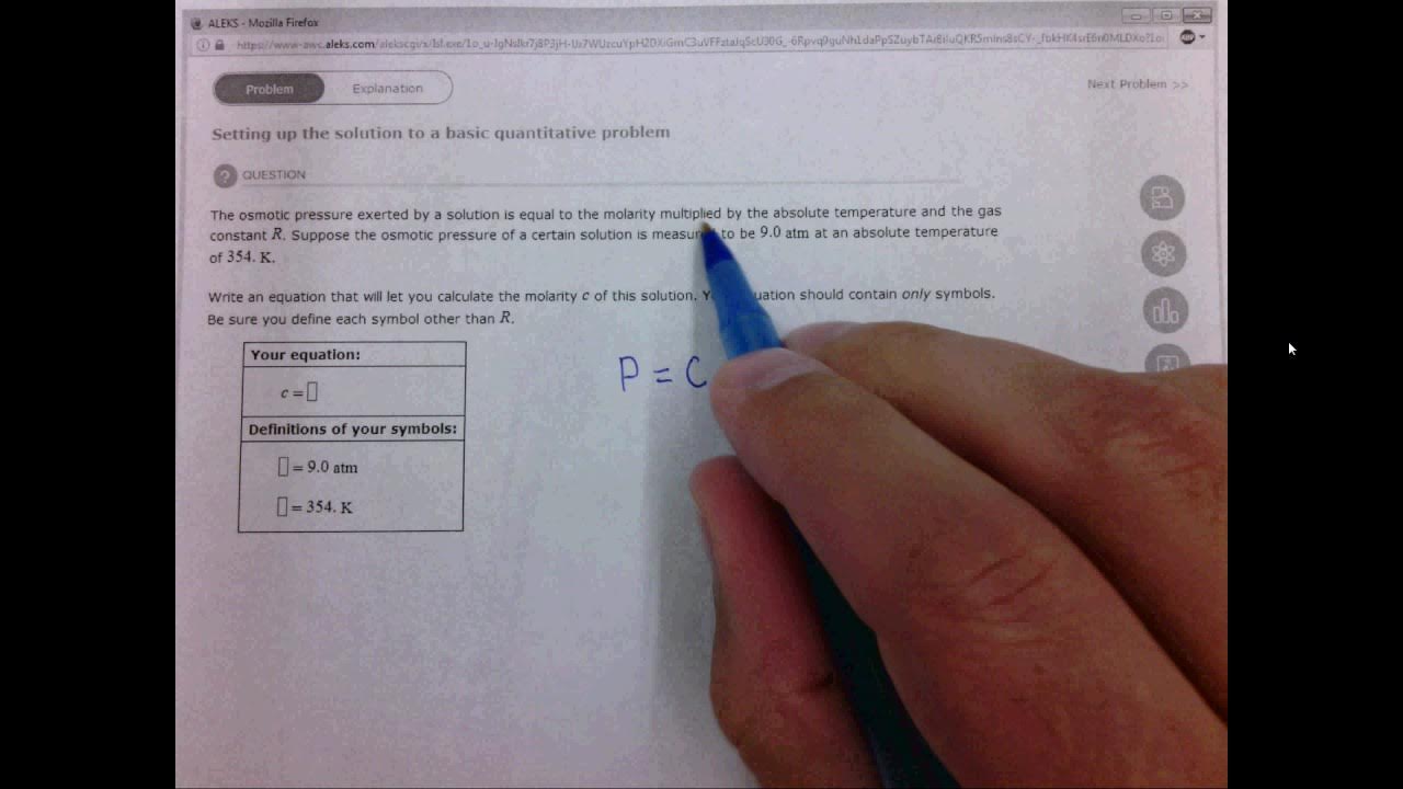 2.5f Setting up the solution to a basic quantitative problem - YouTube