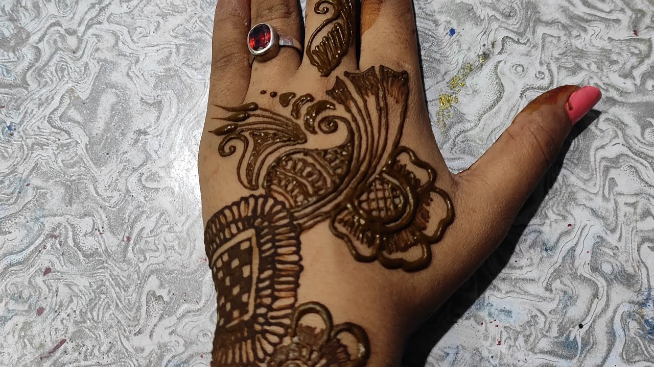 easy & beautiful mahendi design//simple mahendi design 🥰#shorts # ...