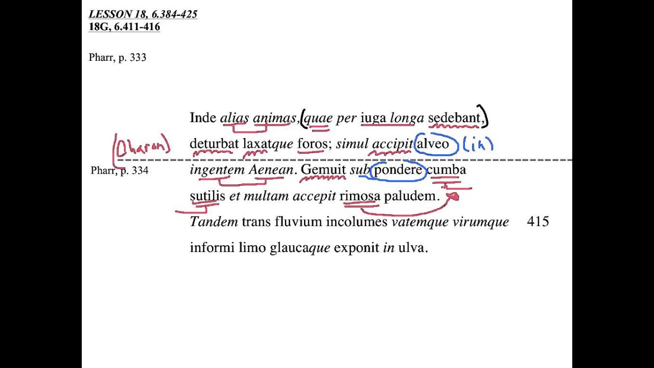 18G AP Latin Vergil Lesson 18 BK 6 411 to 416 - YouTube