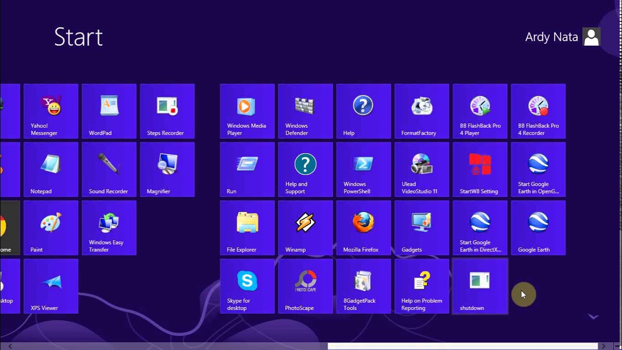 Cara menambahkan Icon shutdown pada Start Screen Windows 8 - YouTube
