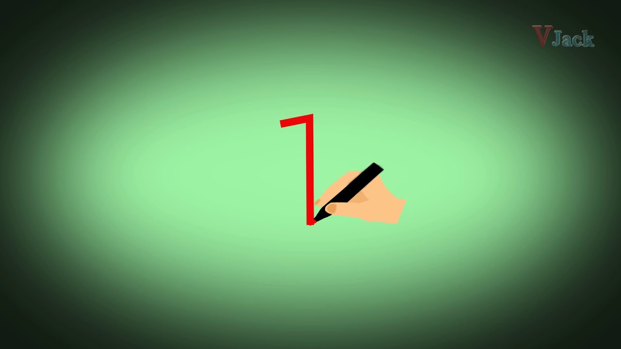 Learn how to write number 1(ONE), Kids preschool learning, Kindergarten ...