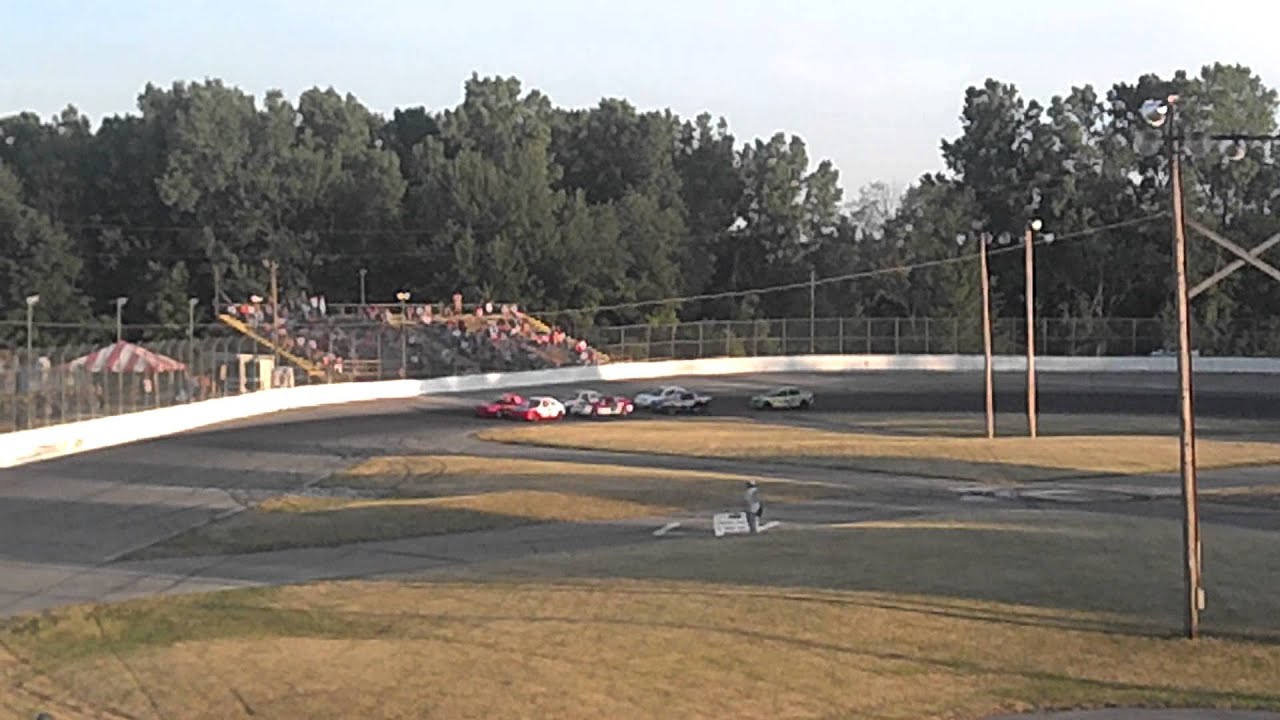 Aaron Taylor Spartan Speedway Pony Stock Heat Race 6-29-12 - YouTube
