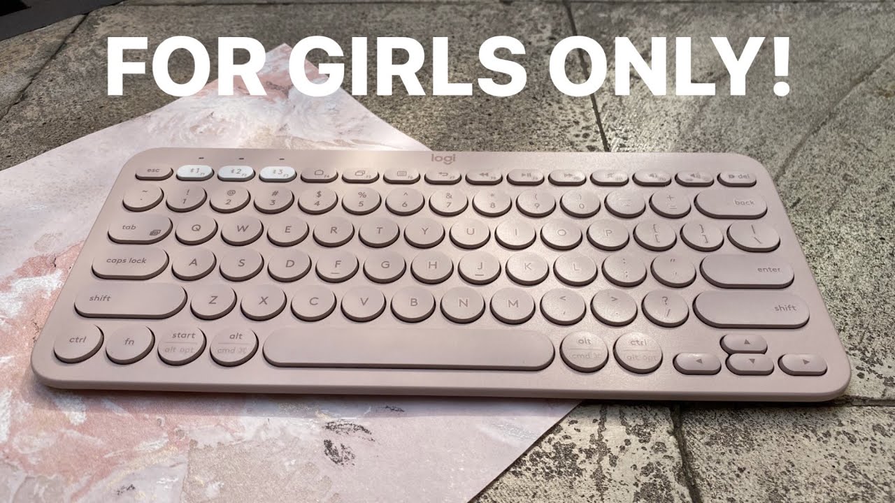 KEYBOARD LUCU LOGITECH K380 ROSE GOLD - YouTube