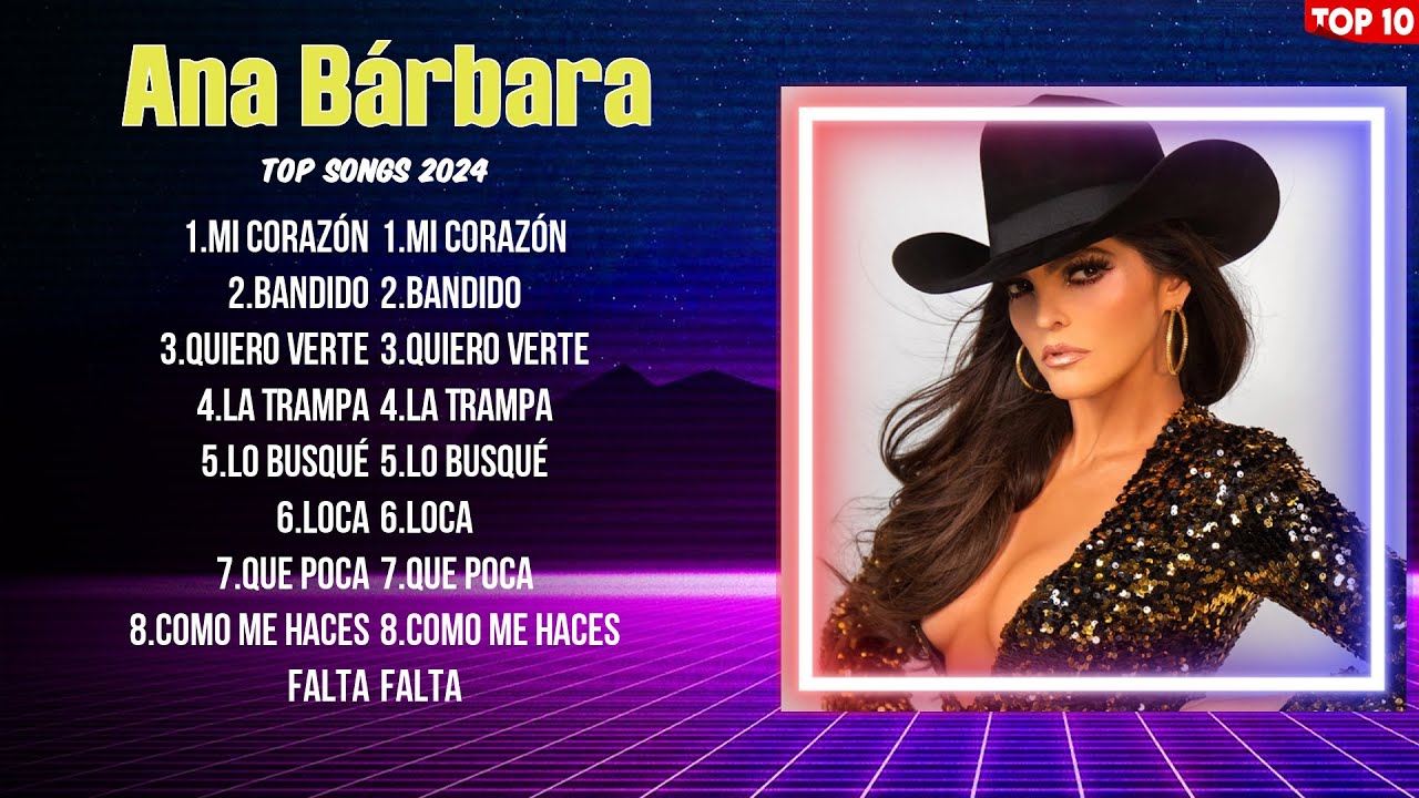 Ana Bárbara Grandes Exitos - 10 Canciones Mas Escuchadas - YouTube