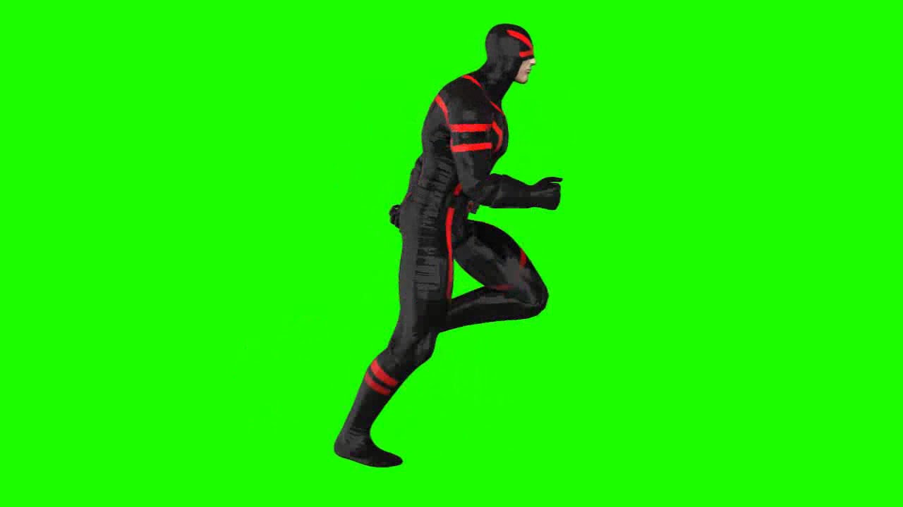 cyclops run animated left chroma - YouTube