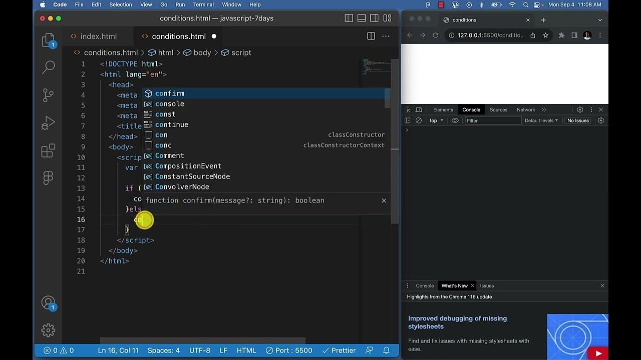 5. Conditional Statements - Day 4- JavaScript Tutorial - YouTube