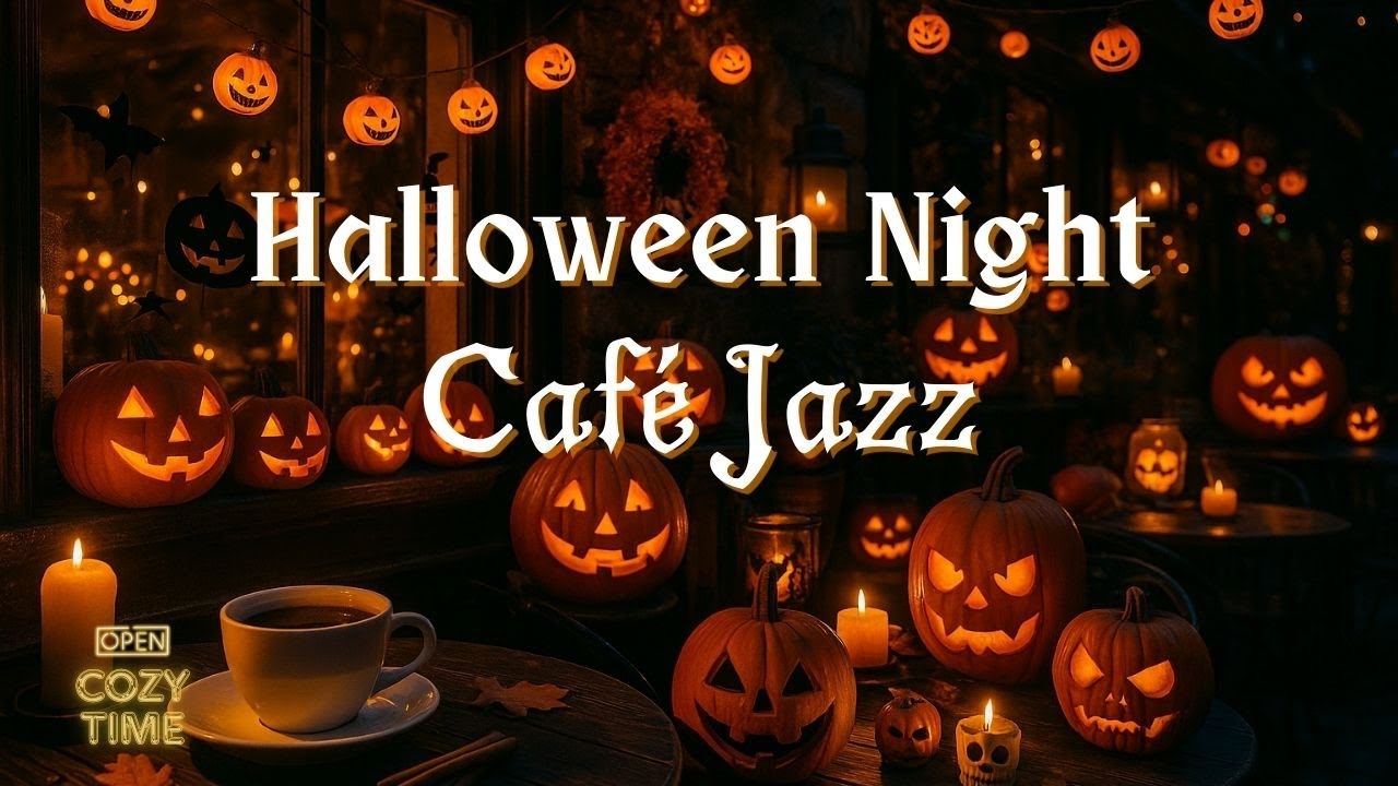 🎃 Halloween Night Café Jazz – Cozy Jazz for Spooky Evenings - YouTube