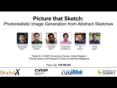 [CVPR 2023] Picture that Sketch: Photorealistic Image Generation from Abstract Sketches - YouTube