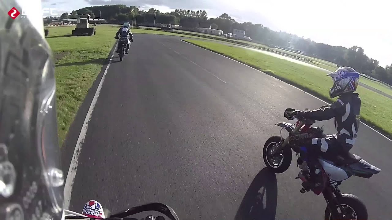 First experience of supermoto pit bike racing - YouTube