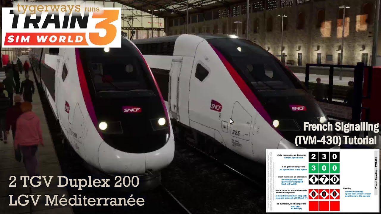 French Signalling: TVM-430 high speed cab signalling on the TGV Duplex 200 (TSW | tutorial ...