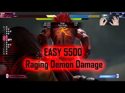 Akuma Raging Demon combo guide SF6 - Gouki Shun Goku Satsu - YouTube