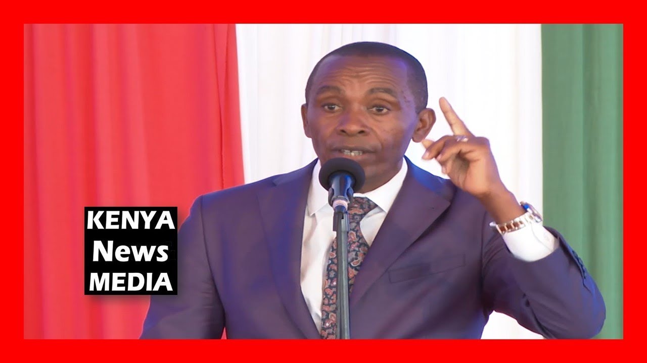 Governor Kimani Wamatangi at the launch of affordable houses in Kiambu ...