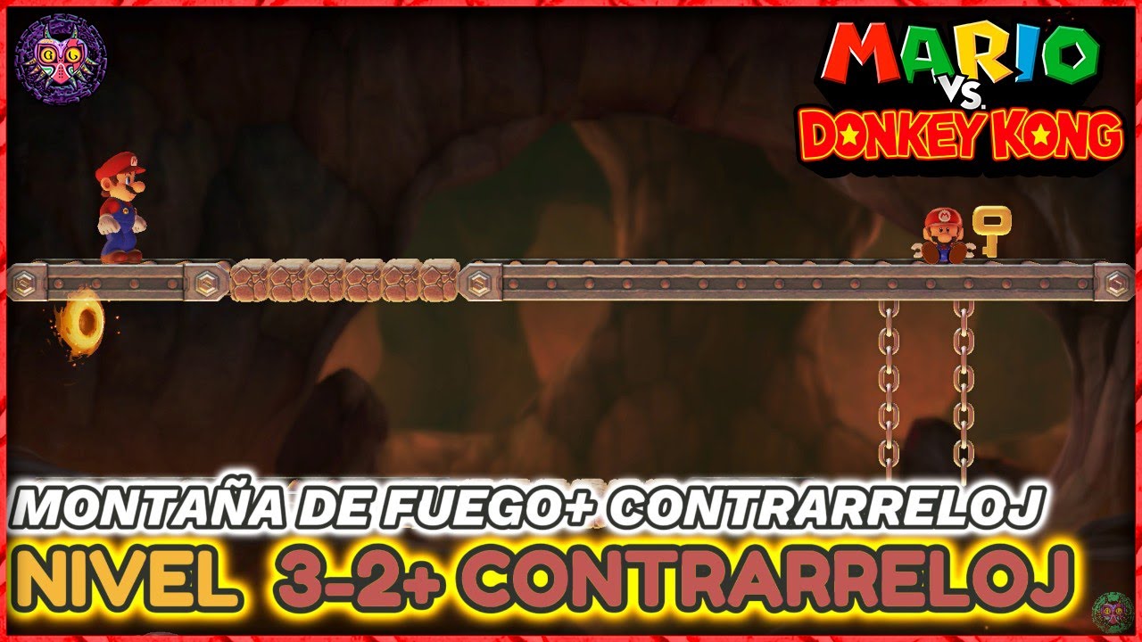 Mario Vs Donkey Kong | Nivel 3-2+ Contrarreloj | Montaña de Fuego+ ...