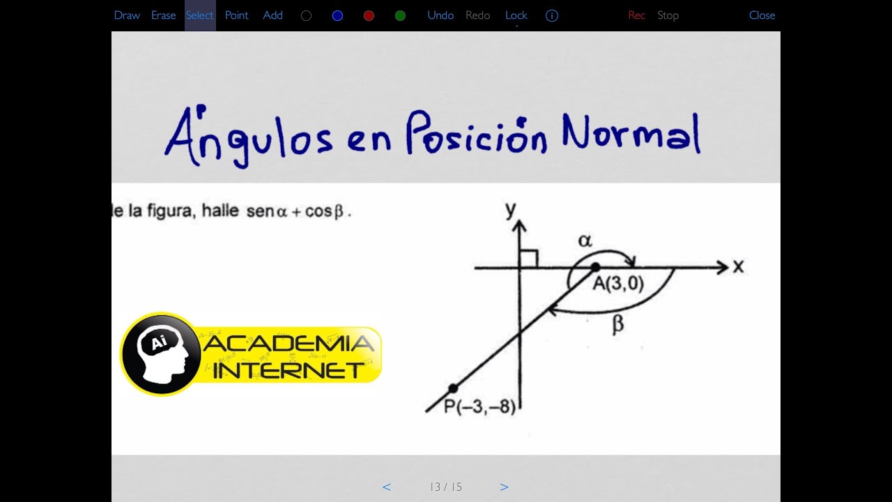 Ángulo en posición normal, pregunta 53 UNMSM 2015-II - YouTube