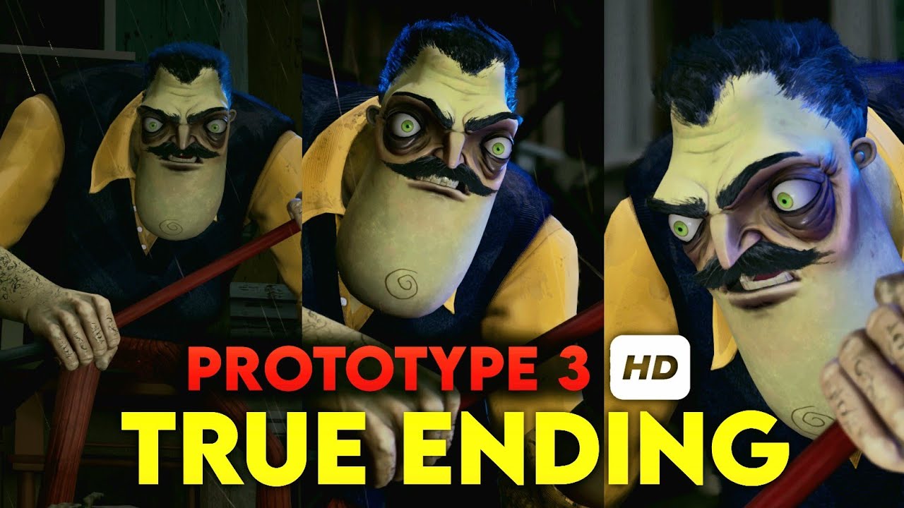Hello Neighbor 3 Prototype 3 TRUE ENDING - Full Cutscene NEIGHBOUR ...